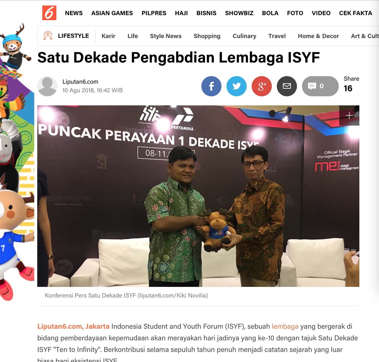 Indonesia Student and Youth Forum (ISYF) dalam Media – Bridging the Changes